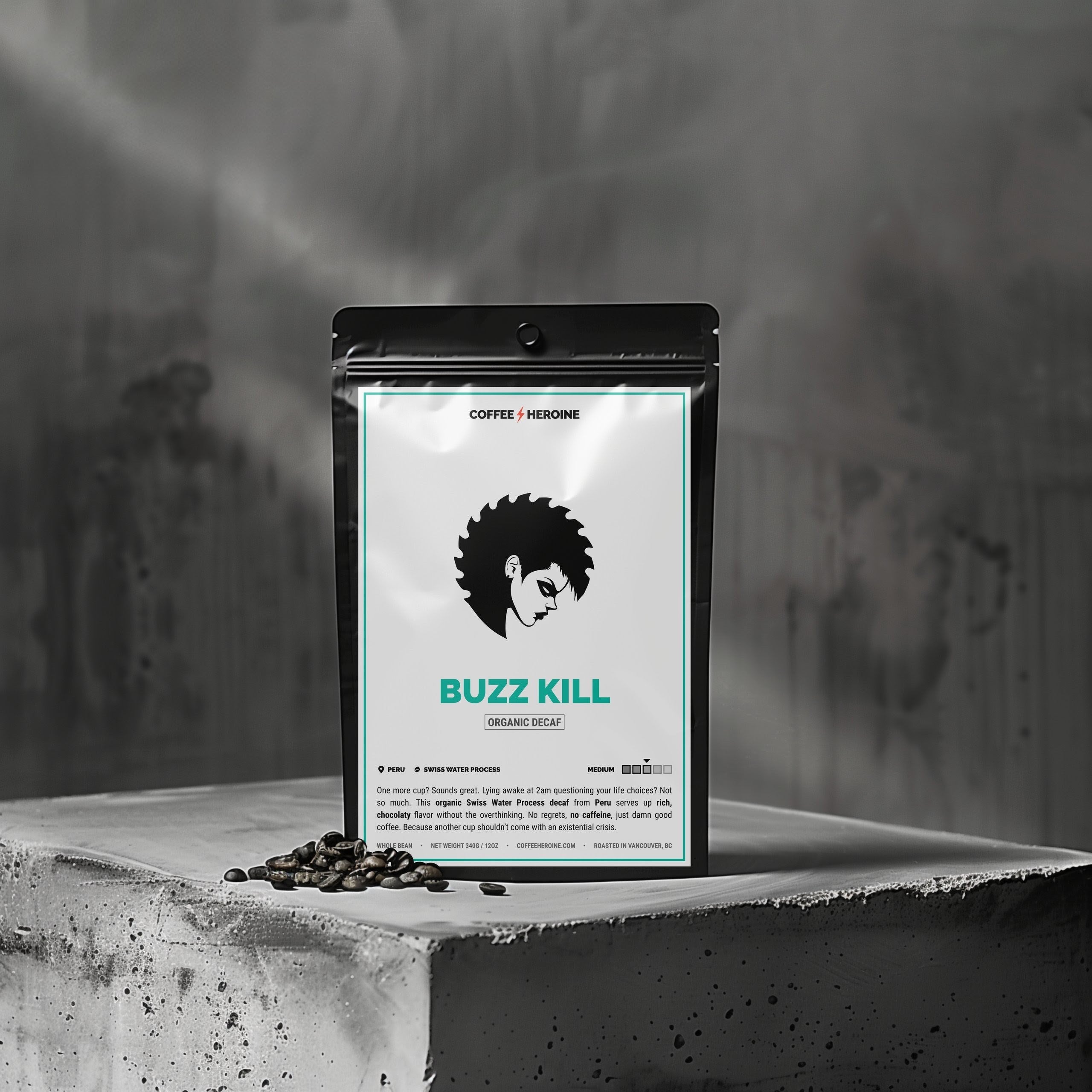 Buzz Kill • Decaf • Medium Roast • Brazil - Indonesia • 340g | Coffee ...